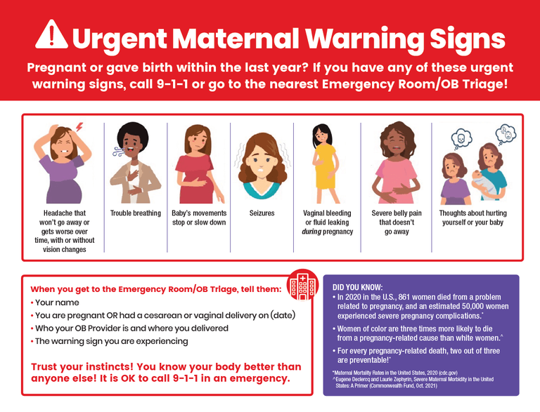 Urgent Maternal Warning Signs | Delaware Thrives. Urgent Maternal Warning Signs | Delaware Thrives.